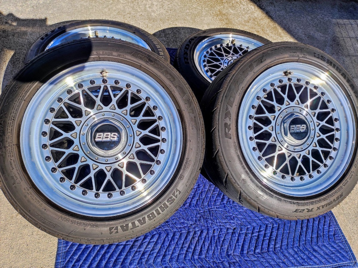 激レア BBS RM RM001 BBSホイールボルト付き ゴルフ2 NAロードスター等に 4本 セット シバタイヤ ハブ径57.1mm 100 ET25 7J(ラジアルタイヤ)｜売買された ...