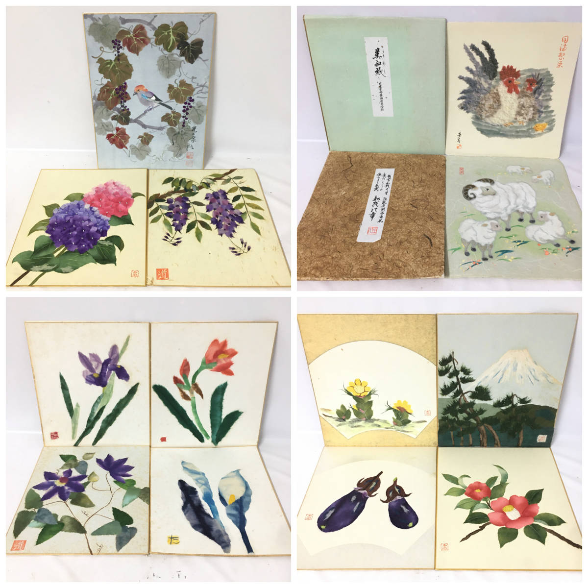 Yahoo!オークション - KI25/80 押絵 ちぎり絵 貼り絵 色紙 まとめて45...