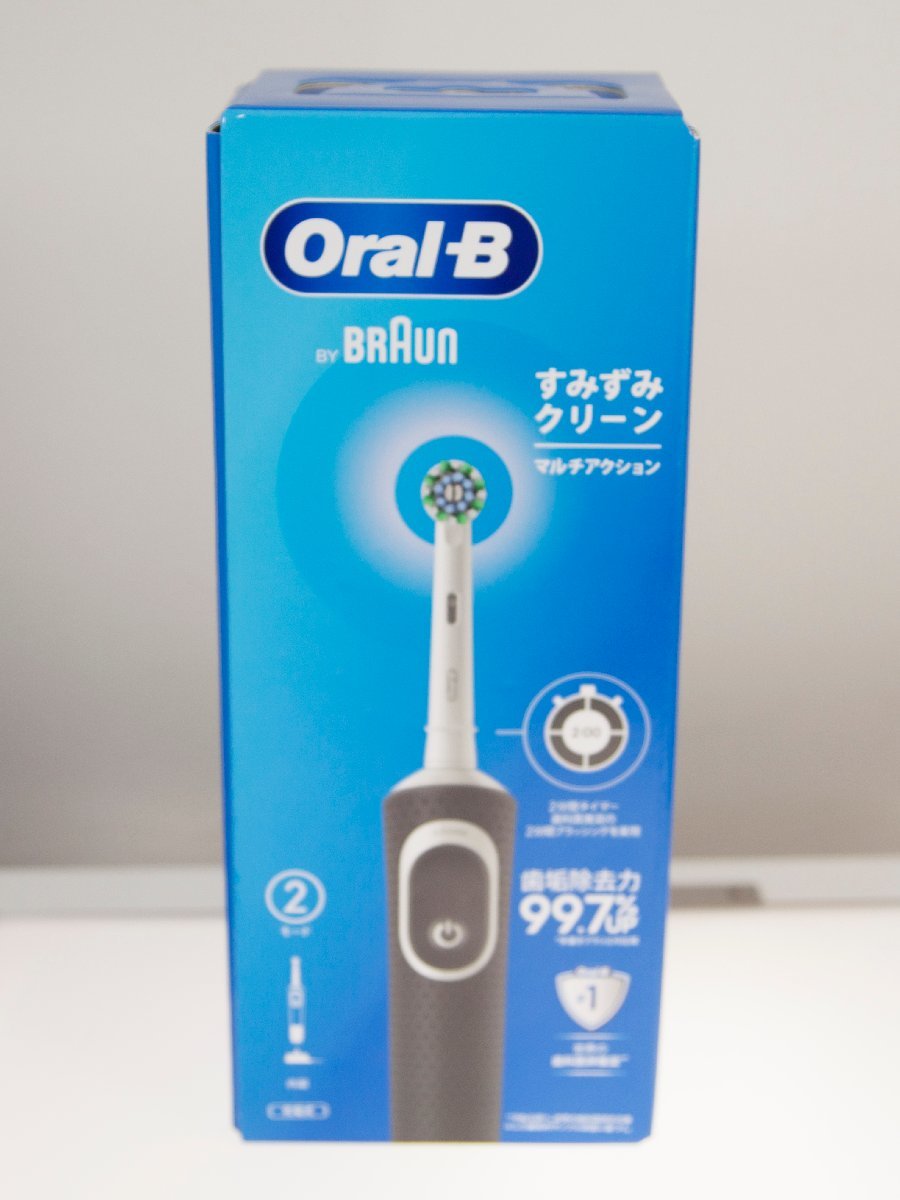 Braun ブラウン オーラルb すみずみクリーン マルチアクション D100 413 2 Bk 充電式 電動歯ブラシ 電動ハブラシ 未開封