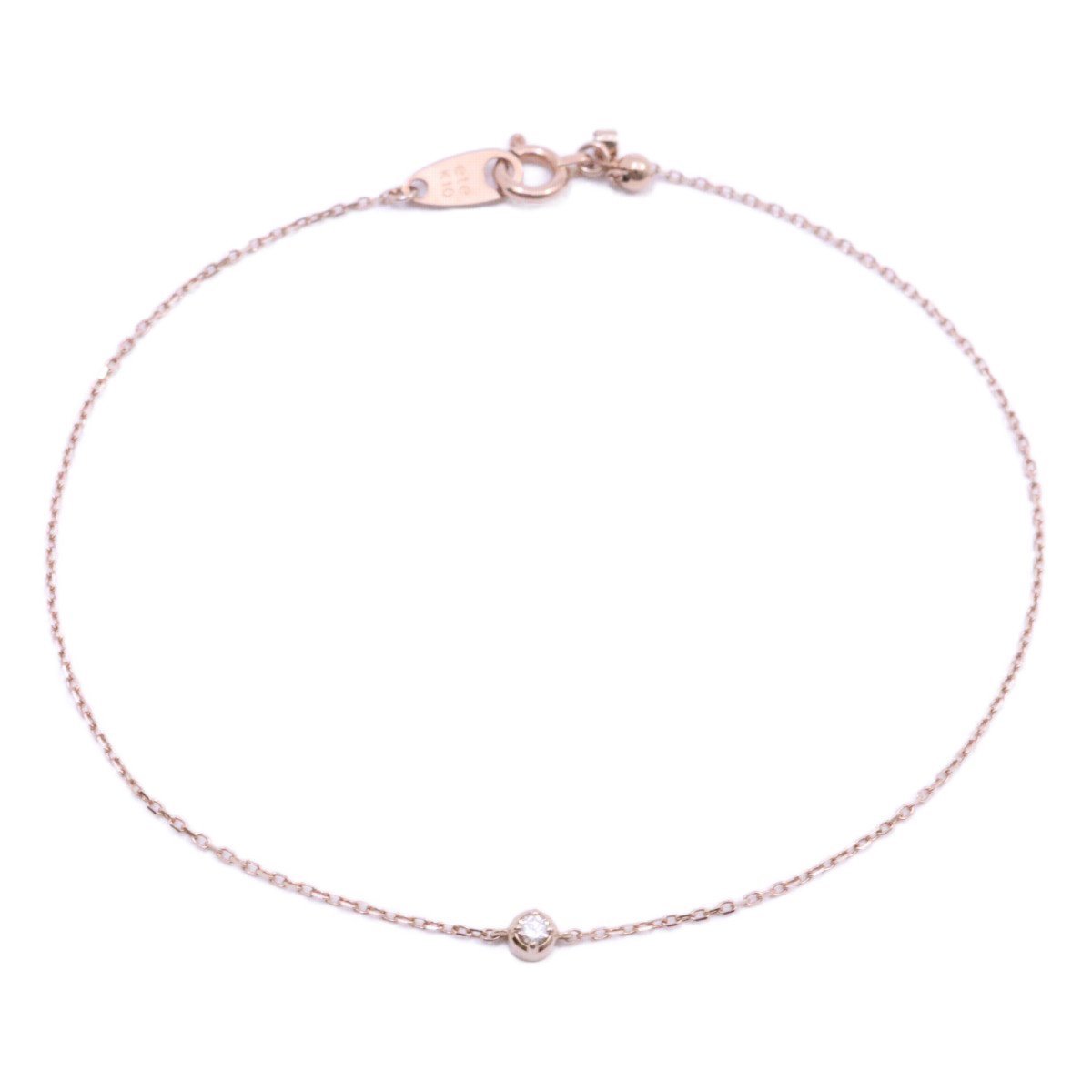 Yahoo!オークション - ete エテ ブレスレット K10PG/ダイヤモンド0.02c...