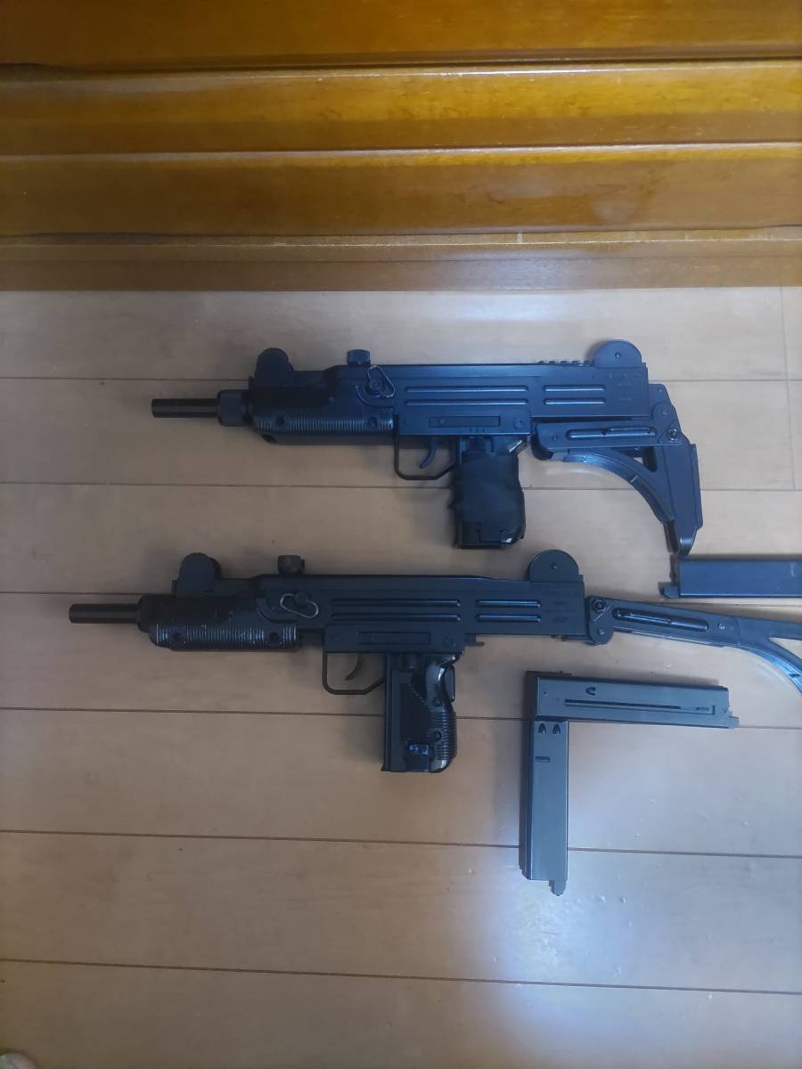 Yahoo!オークション - マルイ エアーコッキングガンUZI 2丁セット ジャ...