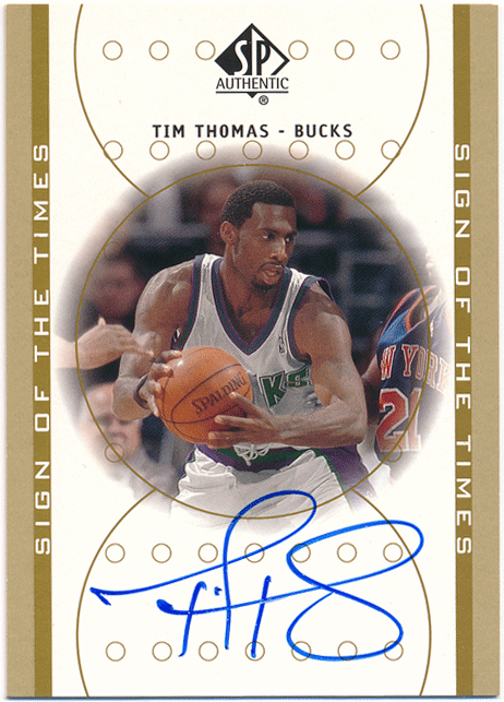 Yahooオークション Tim Thomas Nba 2000 01 Ud Sp Authentic Sign O