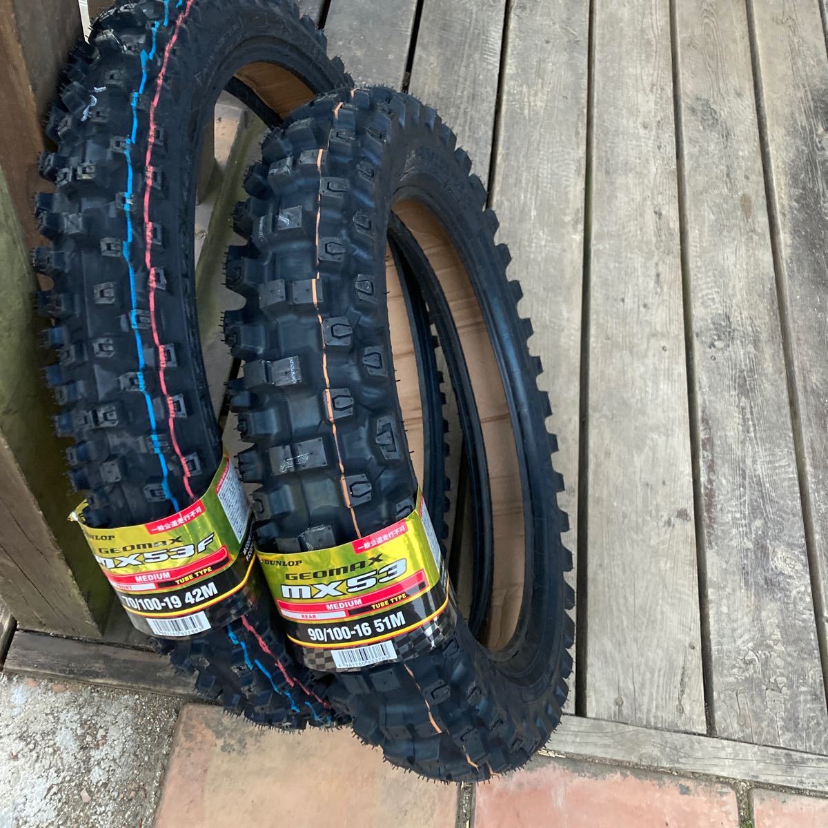 Yahoo!オークション - ダンロップ ミニモト MX53 前後セット