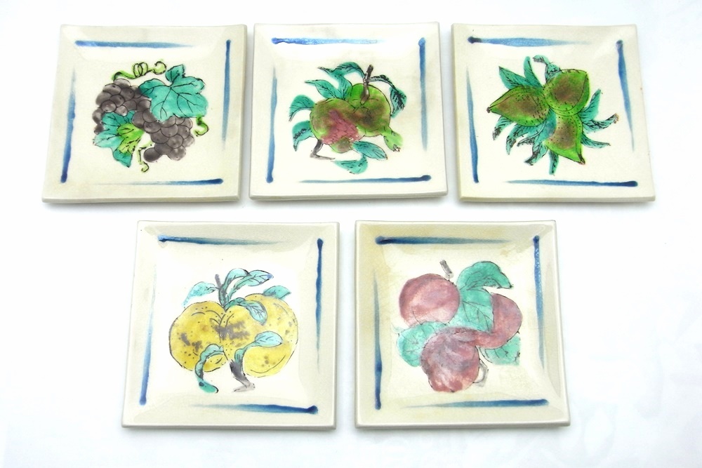 Yahoo!オークション - A23-2886 【2箱セット】 九谷焼 銘々皿 5枚×2 計...