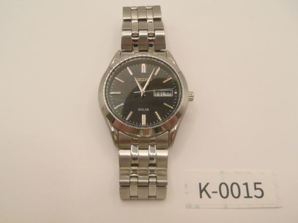 セイコーSEIKO メンズ腕時計 ソーラーSOLAR V158-0AZ0 デイデイト 黒文字盤 3針/ブラック K0015(セイコー)｜売買されたオークション情報、yahooの商品情報を ...