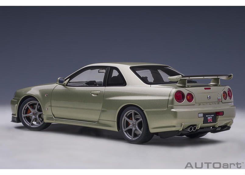 日本代購代標第一品牌【樂淘letao】－Aa 1/18 日産 スカイライン R34 GT-R VスペックⅡ ニュル ミレニアムジェイド オートアート AUTOart RB26 77404