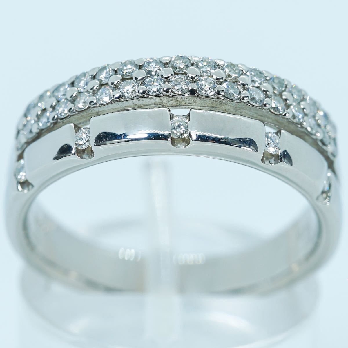 Yahoo!オークション - 1円スタ 可愛デザイン【0.40ct】PT900 8.3g ♯17...