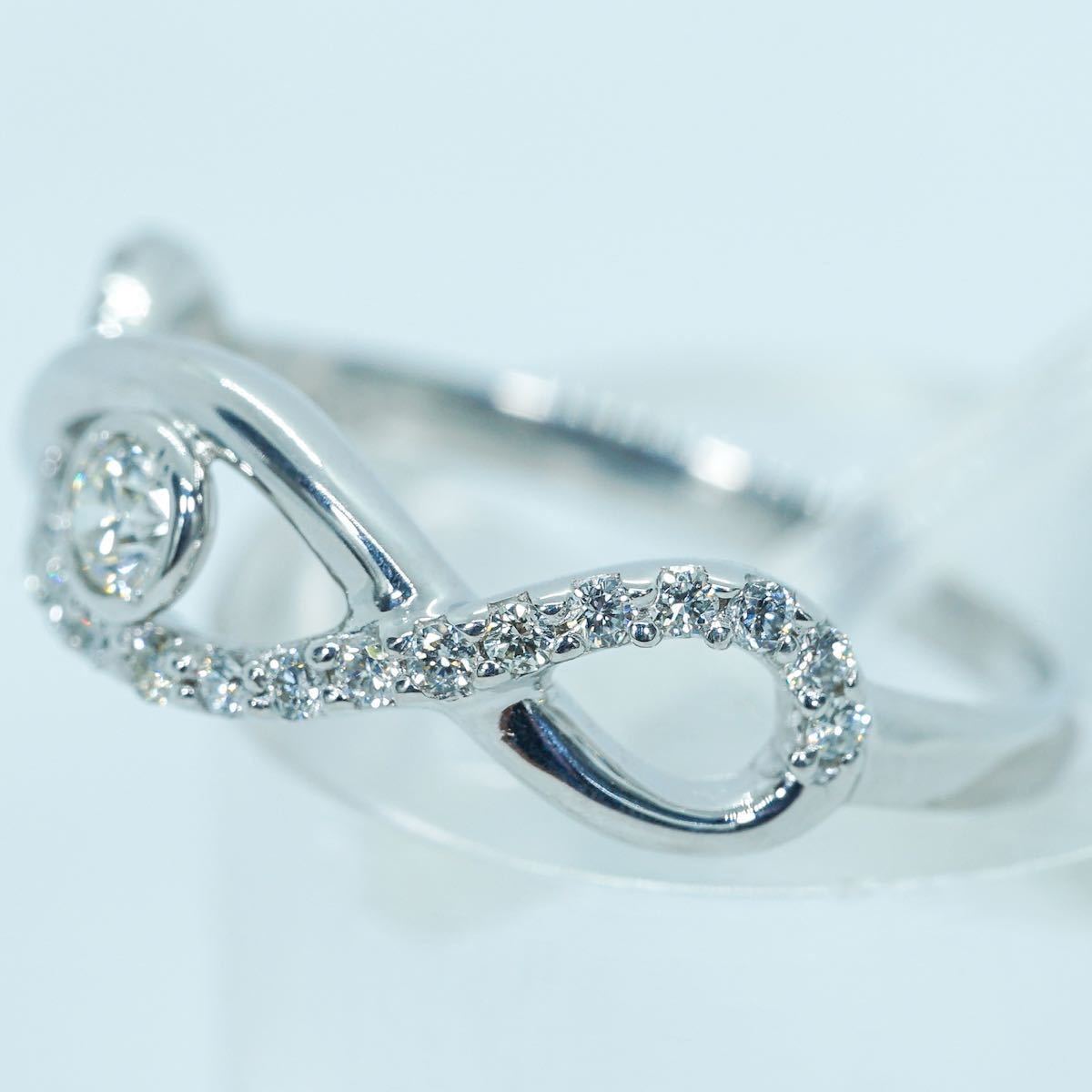 1円スタ とても綺麗 0.20ct K18WG 2.2g ♯10 ホワイトゴールド ラウンドカット ダイヤモンドリング Diamond Ring ユニセックス 指輪(イエローゴールド台)｜売買 ...