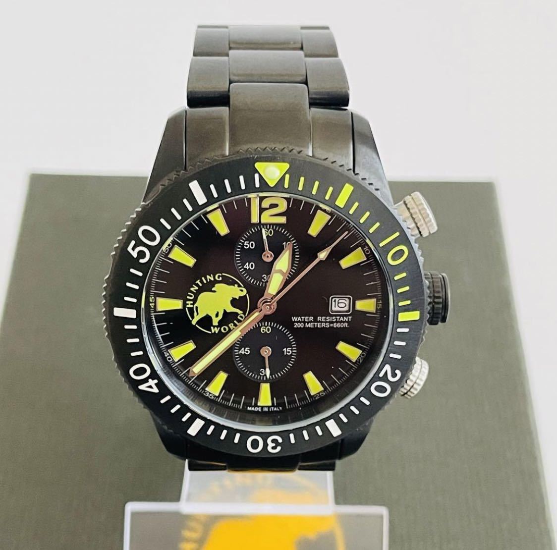 Yahoo!オークション - 動作品 ブラックストリーム HW-009 クロノグラ...