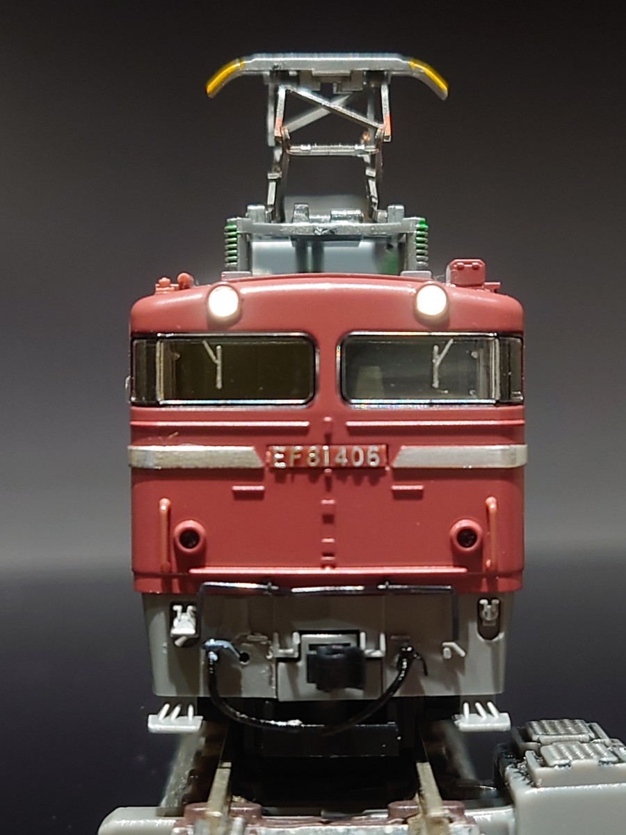 現行仕様 加工品 JR EF81 400 形 電気機関車 更新帯付 406号機 JR貨物 TOMIX 7127 EF81 450 300 ED76 EH500との重連に 7161との並走に ...