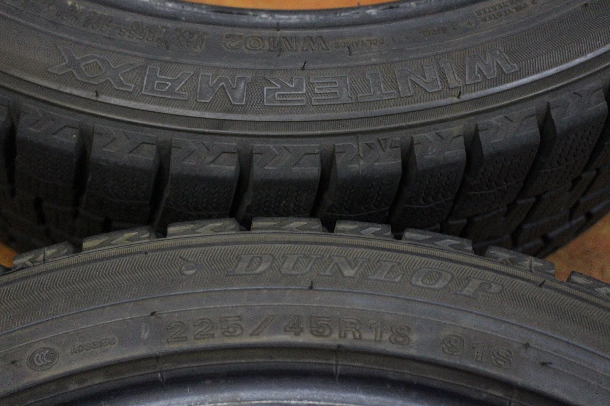Yahoo!オークション - 225/45R18 4本 2020年製 DUNLOP WINTERMAXX WM0...