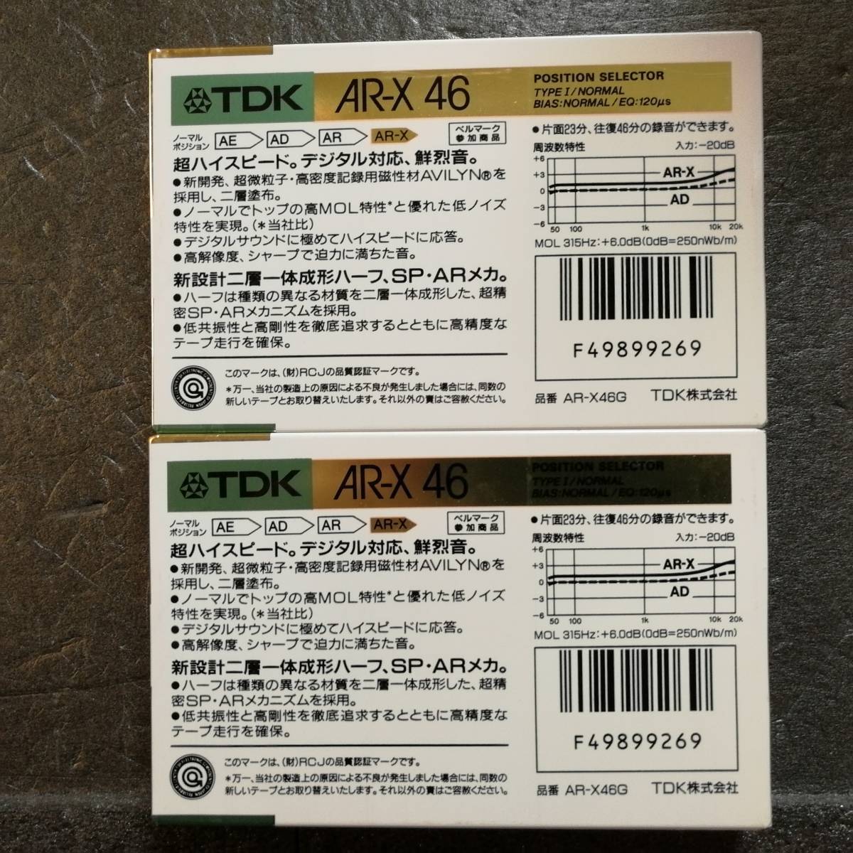 Yahoo!オークション - 未開封 カセットテープ TDK AR-X 46分 2本セット