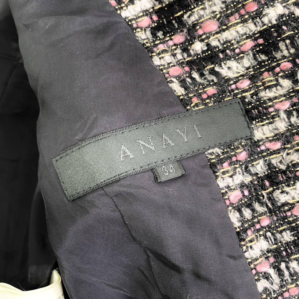 Yahoo!オークション - El1《美品》ANAYI アナイ ツイード セットアップ...