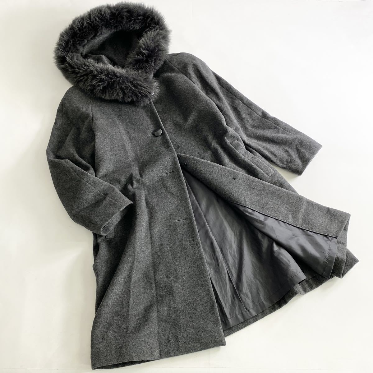 Yahoo!オークション - L22-12《最高級毛皮》ブルーフォックスファー×...