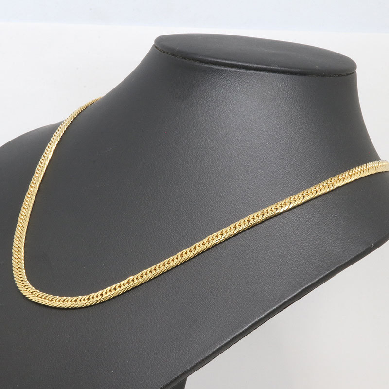 Yahoo!オークション - K18 30.3g 50cm 6面 トリプル 喜平 Mカット ネッ...