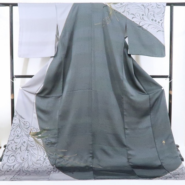 ゆめsaku2 新品 大島明 落款 着物 正絹 仕付け糸付“夢に見た翼を ゆめsaku2 新品 大島明 落款 着物 正絹 仕付け糸付“夢に見た翼を