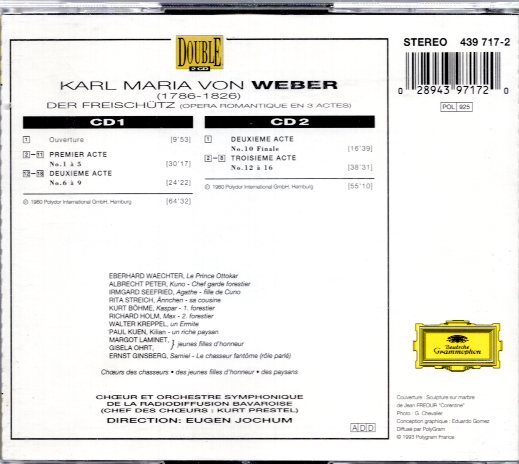 Yahoo!オークション - a065 WEBER DER FREISCHUTZ /JOCHUM (2CD)