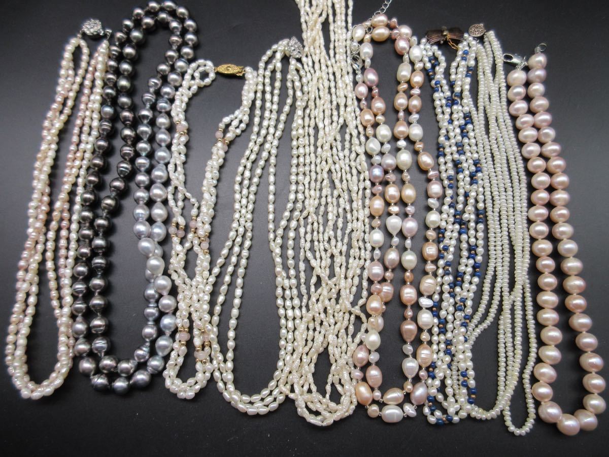 Yahoo!オークション - y354 淡水パール バロックパール 真珠 ネックレ...