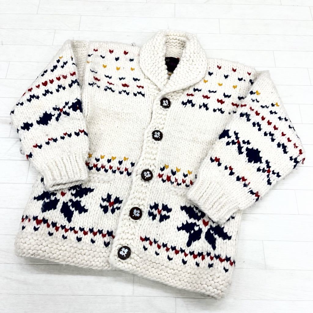 Yahoo!オークション - 1277 カナダ製 MERINO トップス カウチン ニット...