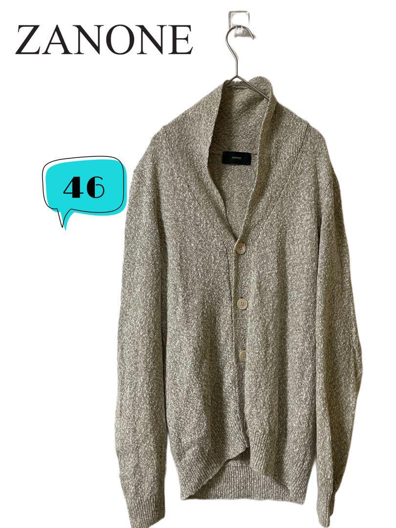 Yahoo!オークション - ZANONE ザノーネ リネン混 カーディガン 46