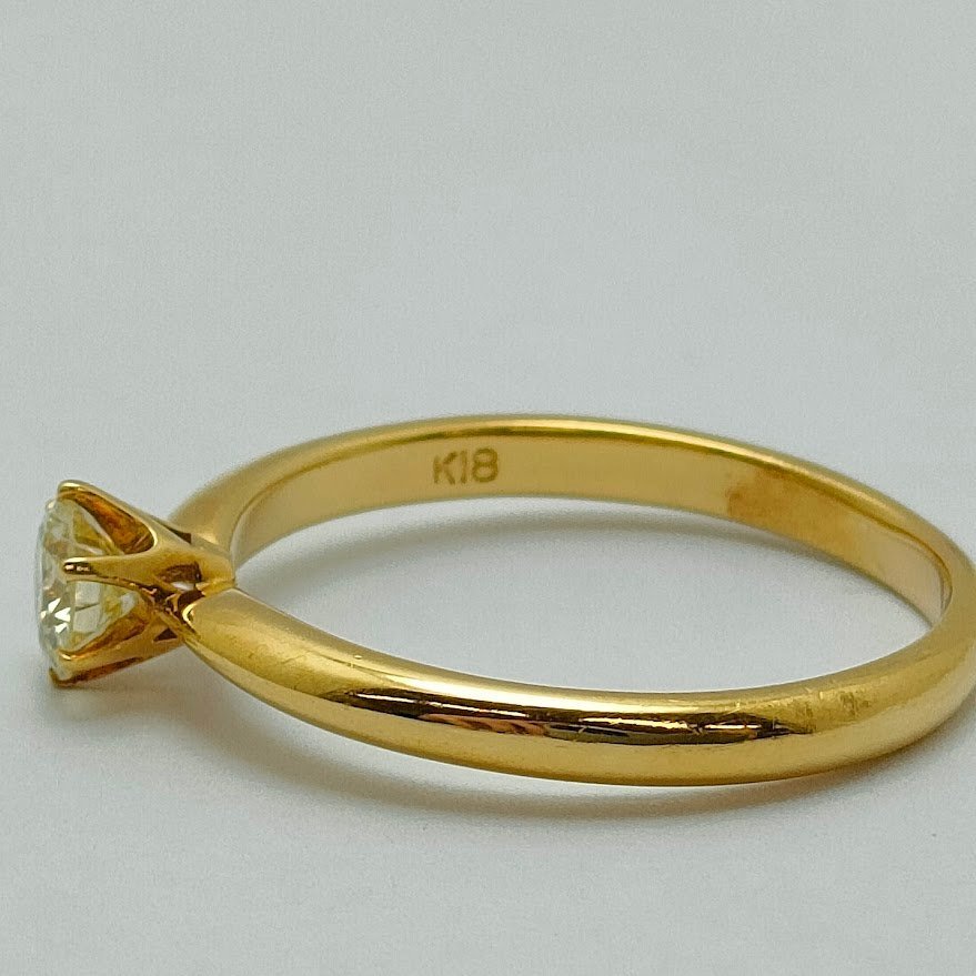 Yahoo!オークション - 【大黒屋82】リング 指輪 金 ダイヤ K18/D0.31/2...