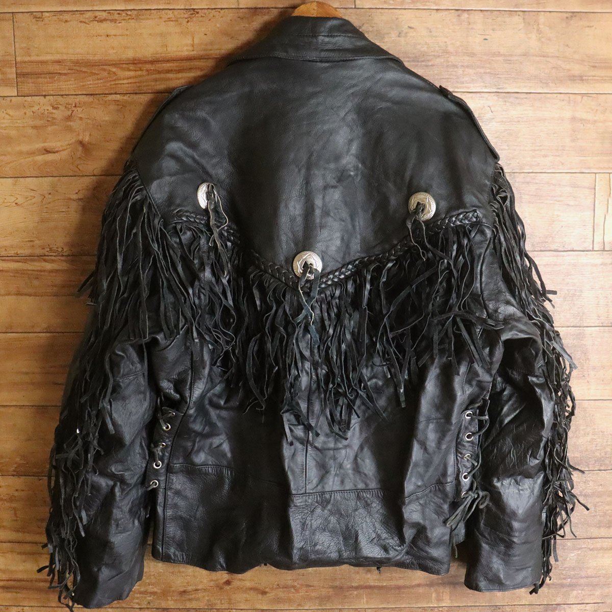 Yahoo!オークション - ＃3T/Y12.12-2 アメリカ古着 コンチョ フリンジ ...