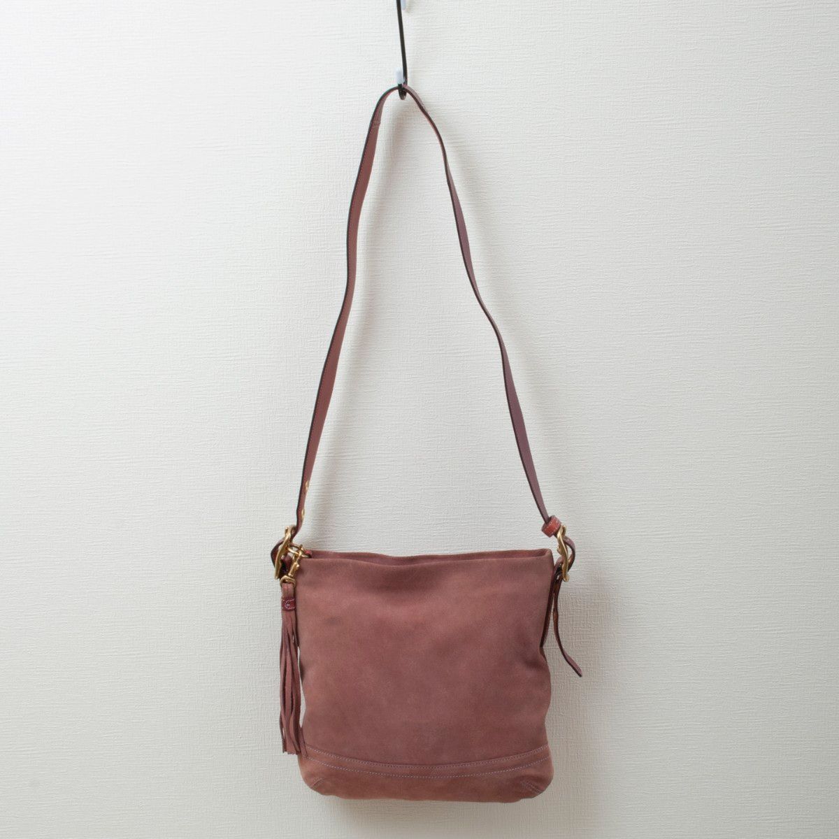 美品】COACH(コーチ)2way スエードレザー ショルダーバッグ 美品】COACH(コーチ)2way スエードレザー ショルダーバッグ