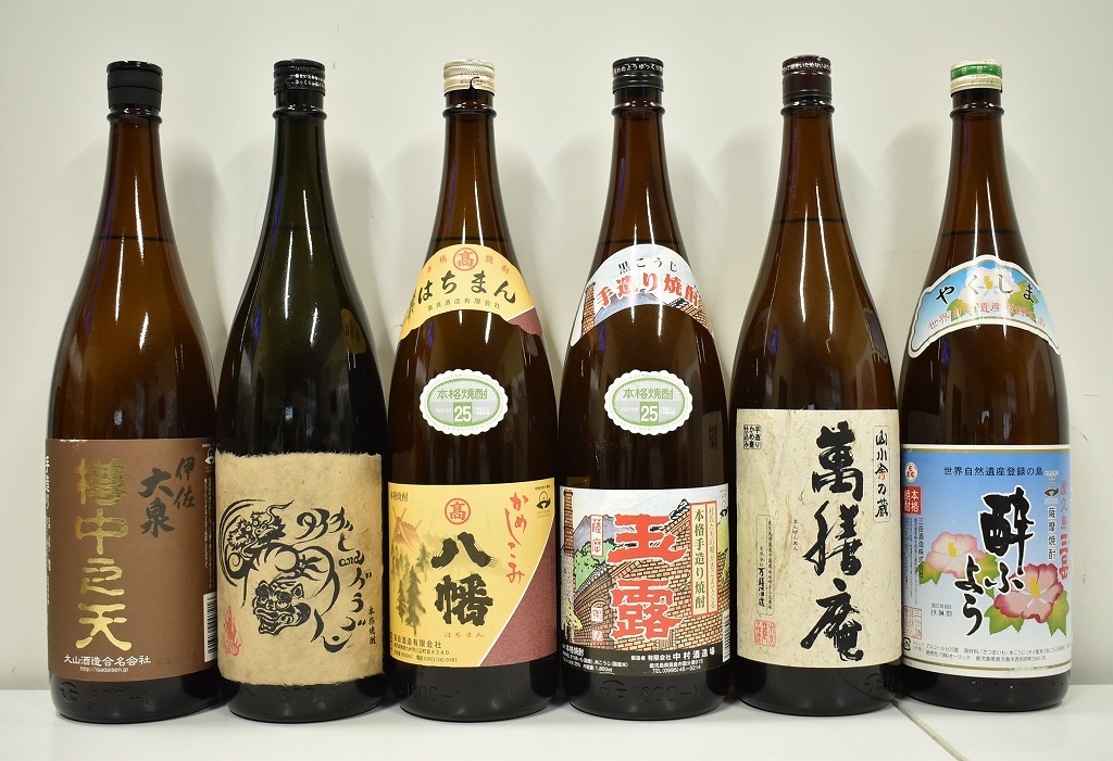 2341 未開栓 本格焼酎 6本 伊佐大泉 樽中之天 タイガーアンドドラゴン 玉露 八幡 萬膳庵 酔ふよう 1.8L 1800ml 25度 同梱不可(焼酎)｜売買されたオークション情報 ...