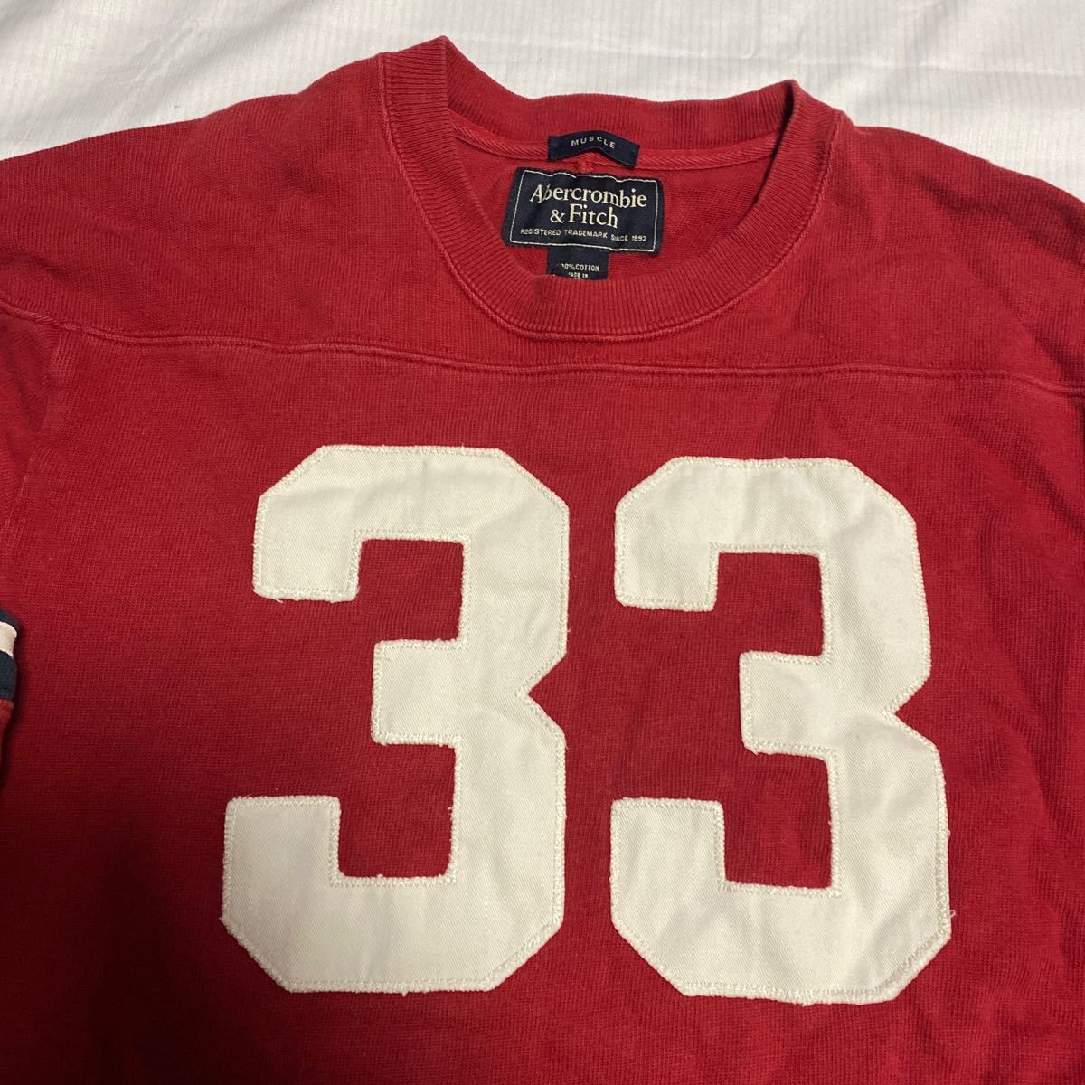 Yahoo!オークション - k49 Abercrombie&Fitch 長袖Tシャツ サイズL表記...