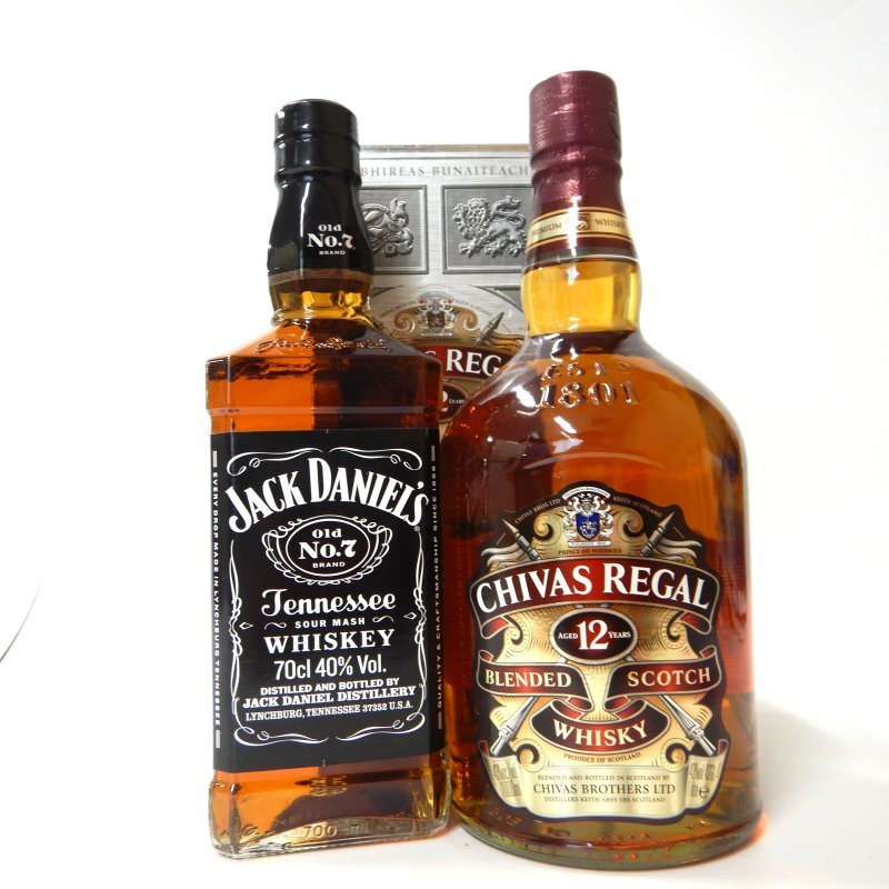 Yahoo!オークション - M023 古酒 ジャックダニエル / シーバス12年 2...