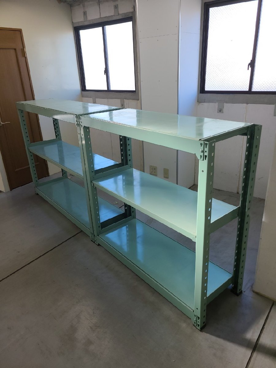 Yahoo!オークション - 【引取限定】S3356 中量ラック 2連 W1250mm+W155...