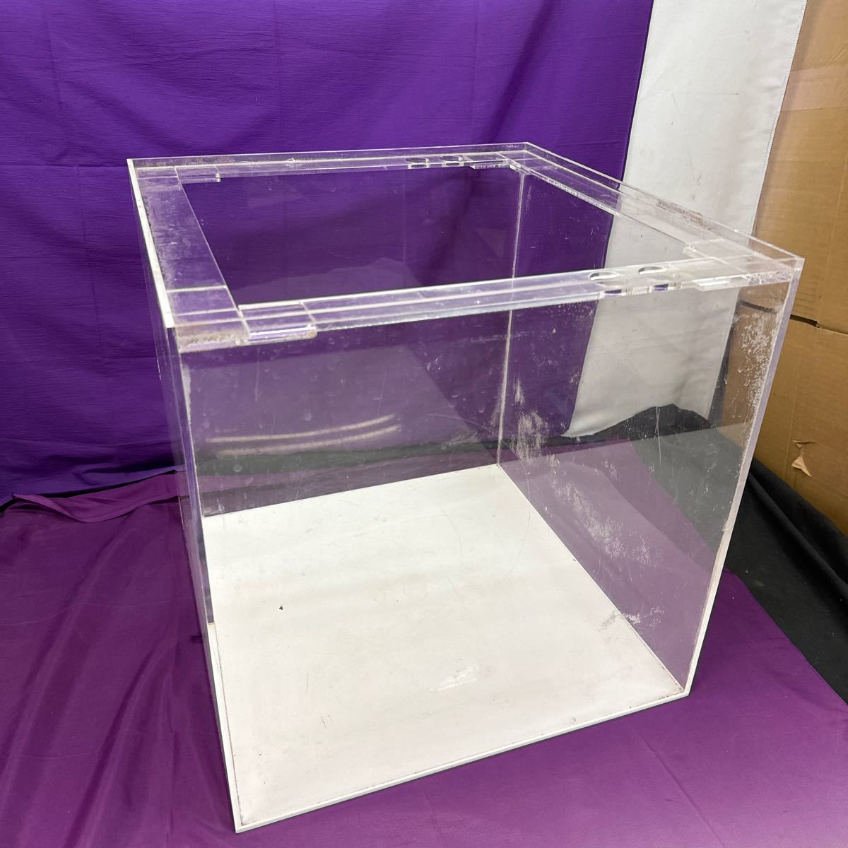 Yahoo!オークション - 中古 アクリル水槽 約45×45×45cm 正方形 観賞...