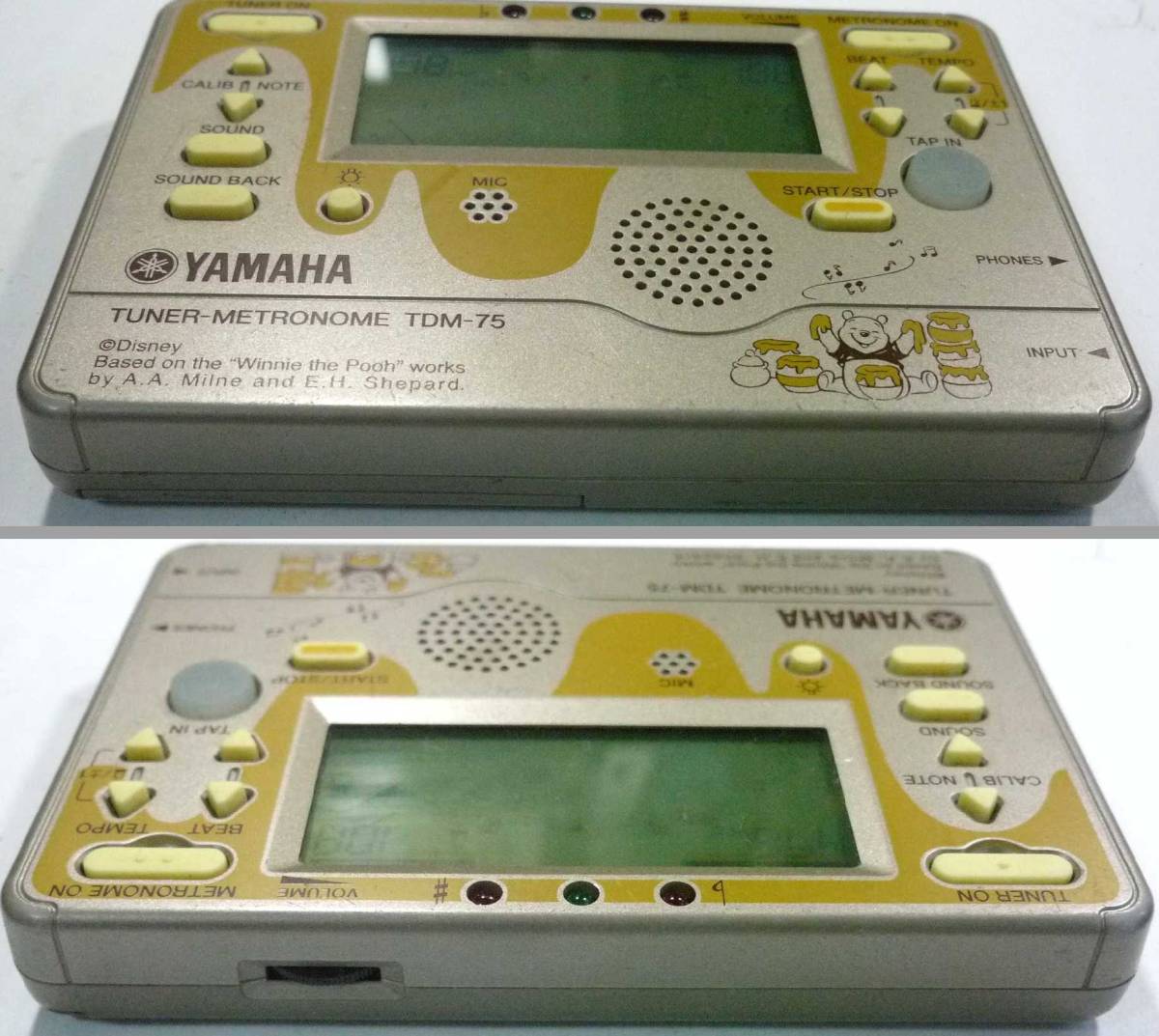Yahoo!オークション - YAMAHA TUNER-METRONOME TDM-75 ディズニー プー...