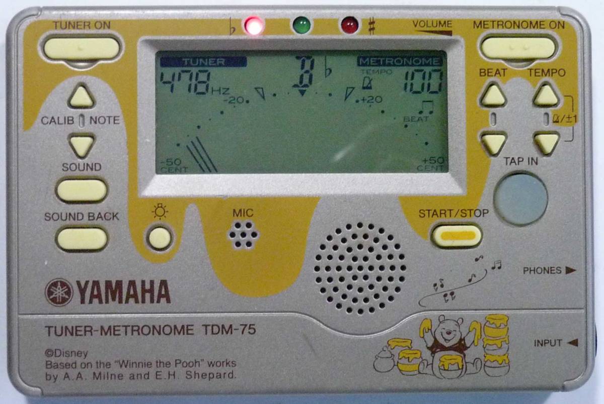 Yahoo!オークション - YAMAHA TUNER-METRONOME TDM-75 ディズニー プー...
