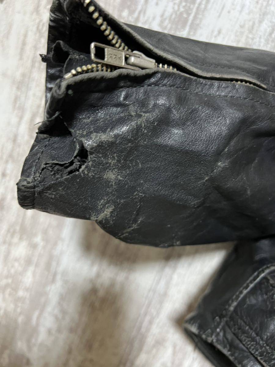 STAGG 古着 短丈 レザージャケット 革ジャン ライダーズ STAGG 古着 短丈 レザージャケット 革ジャン ライダーズ
