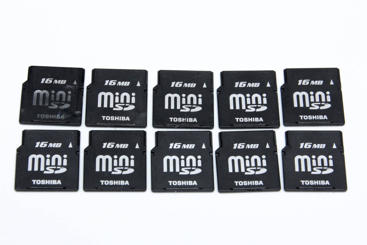 Yahoo!オークション - 16MB miniSDカード TOSHIBA 10枚セット