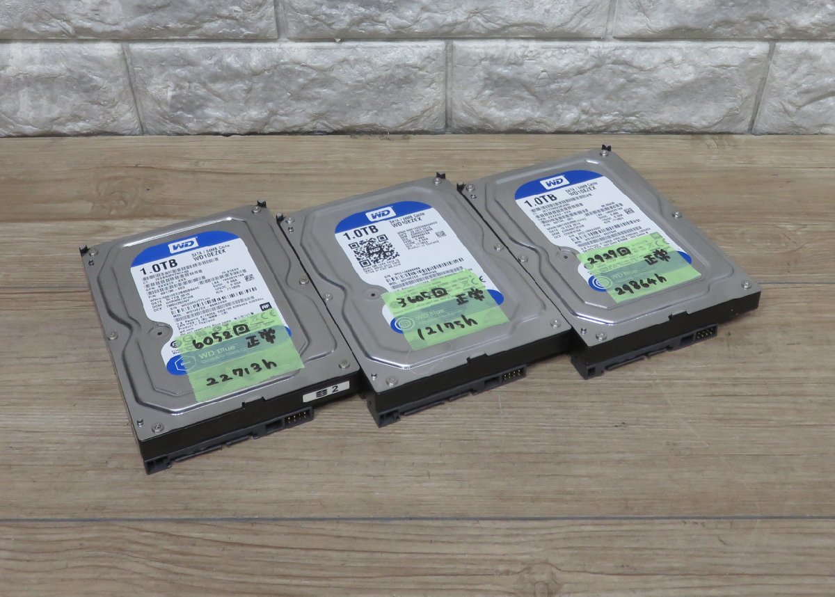 Yahoo!オークション - ≪中古品≫WD HDD 3.5 1T WD10EZEX 3台[t23122529]