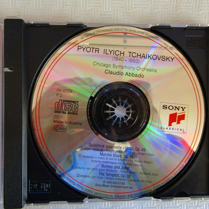 Yahoo!オークション - 【欧盤】アバド＆CSO「チャイコフスキー 1812年/...