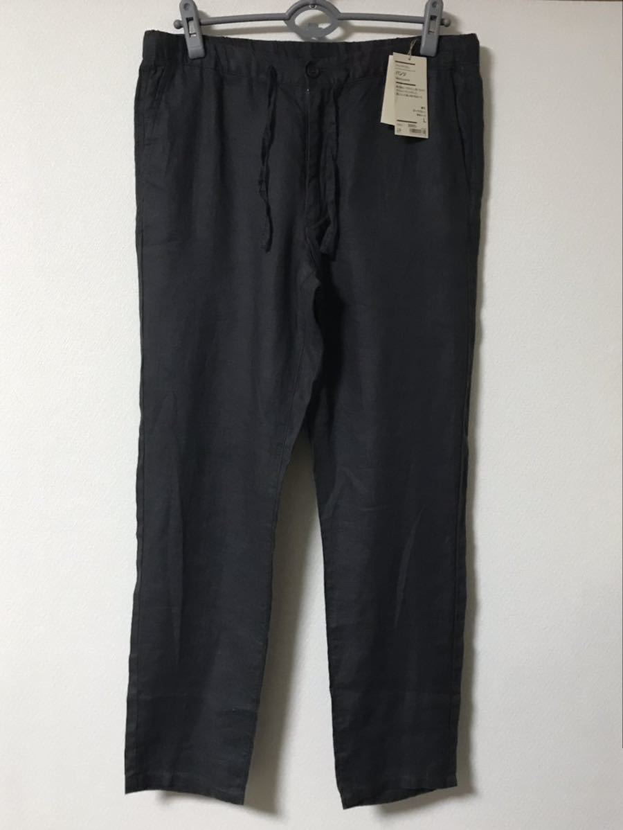 Yahoo!オークション - MUJI 無印良品 フレンチリネン パンツ ダークグ...