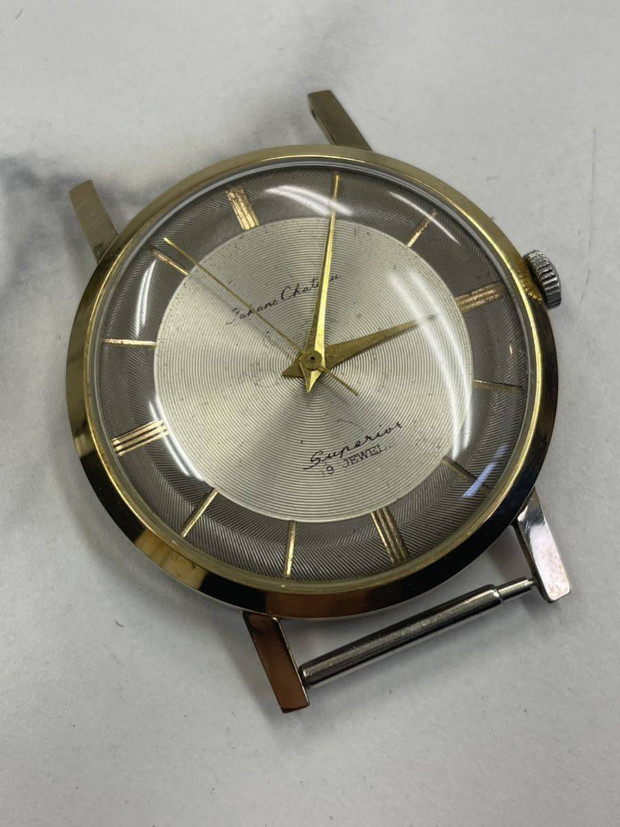 日本代購代標第一品牌【樂淘letao】－14.稼働品・Takano Chateau タカノシャトー スーペリア Superior 19石 手巻き メンズ腕時計 変わり文字盤//DO370