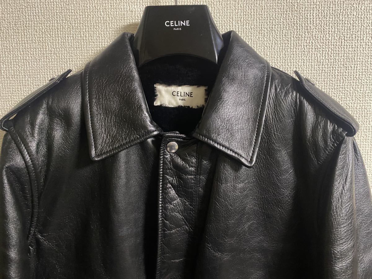 celine 19aw ムートン レザー ライダースジャケット セリーヌ celine 19aw ムートン レザー ライダースジャケット セリーヌ