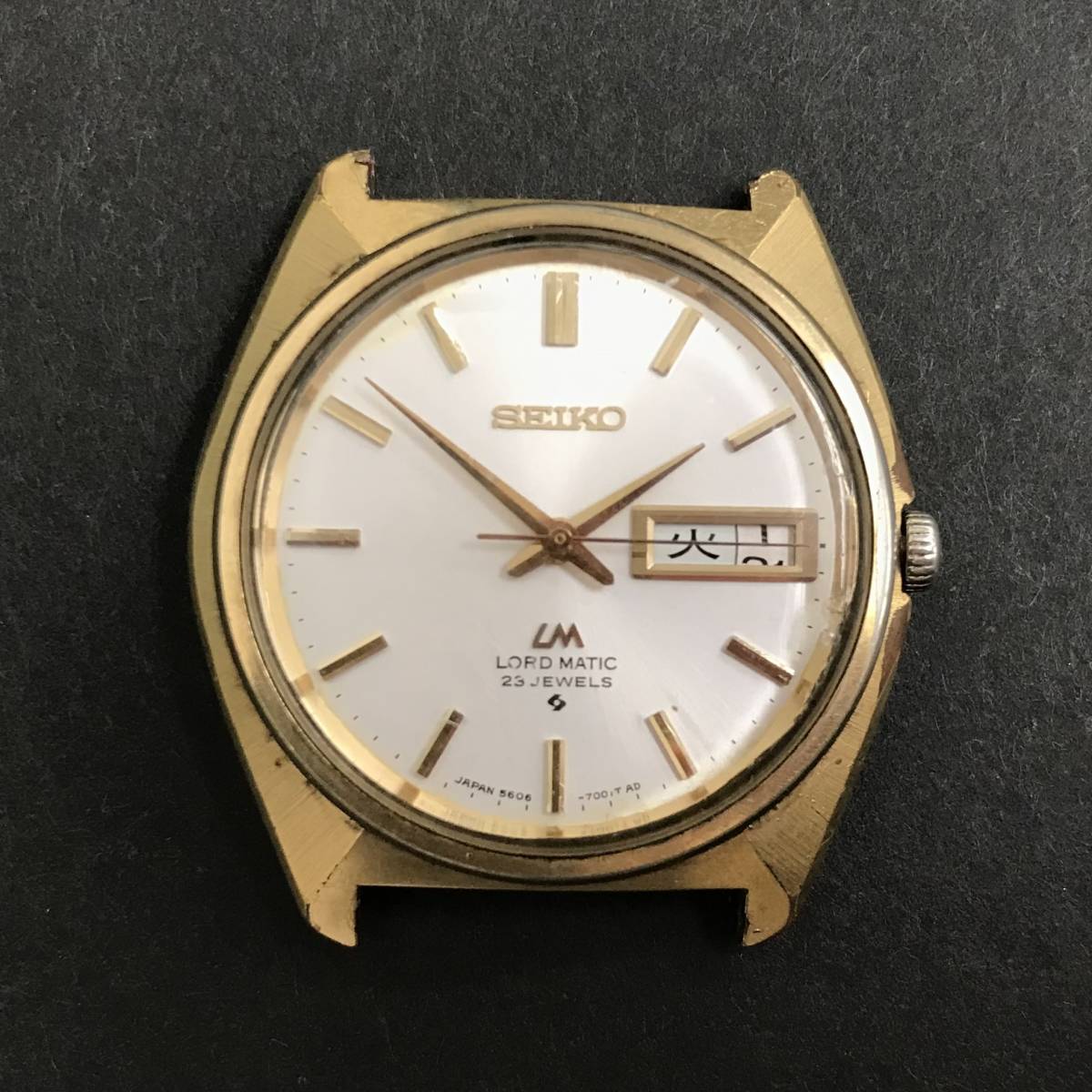 N098 SEIKO セイコー LORDMATIC ロードマチック 5606-7000 ホワイト系文字盤 メンズ腕時計 自動巻き ジャンク 不動品(セイコー)｜売買されたオークション情報 ...