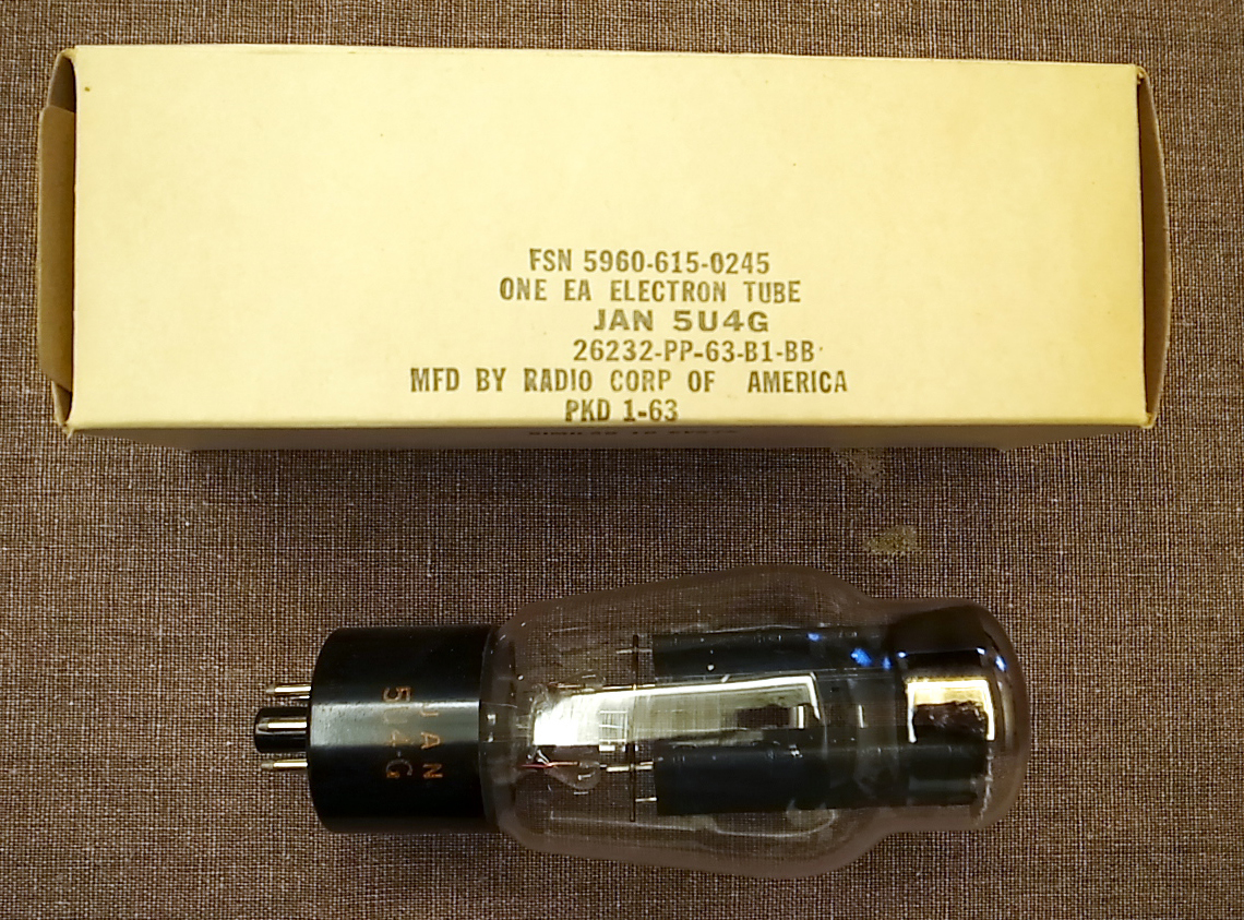 Yahoo!オークション - 整流管 JAN 5U4G (RCA) 元箱入りNOS その4