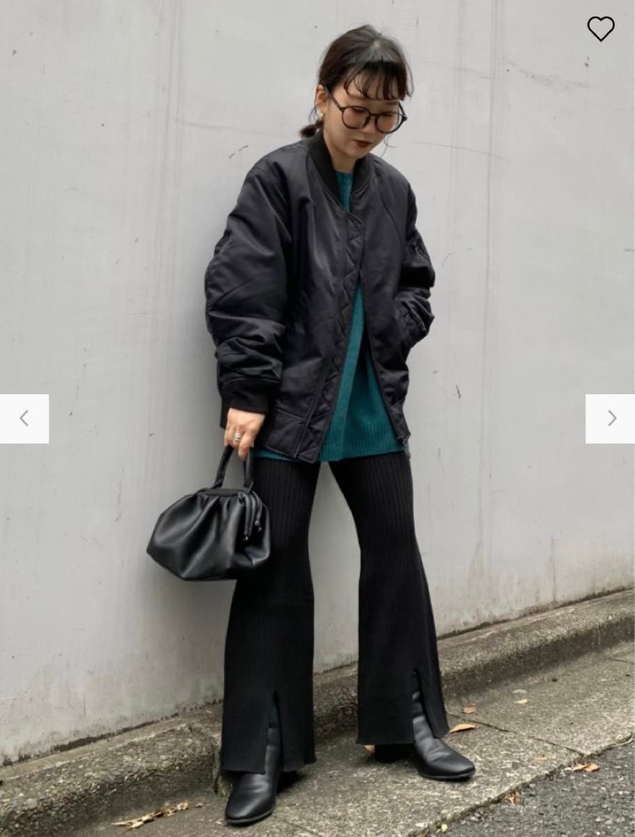 UNIQLO mamekurogochi 3Dリブフロントスリットパンツ M UNIQLO mamekurogochi 3Dリブフロントスリットパンツ M