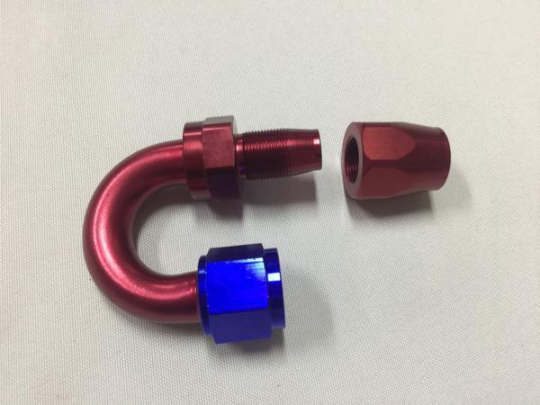 Yahoo!オークション - AN4 180度 フィッティング ホースエンド ホース...