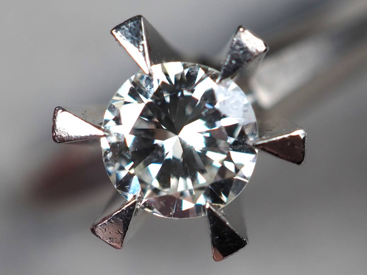 Yahoo!オークション - 【2997A】Pt900プラチナ 天然ダイヤモンド 0.45c...