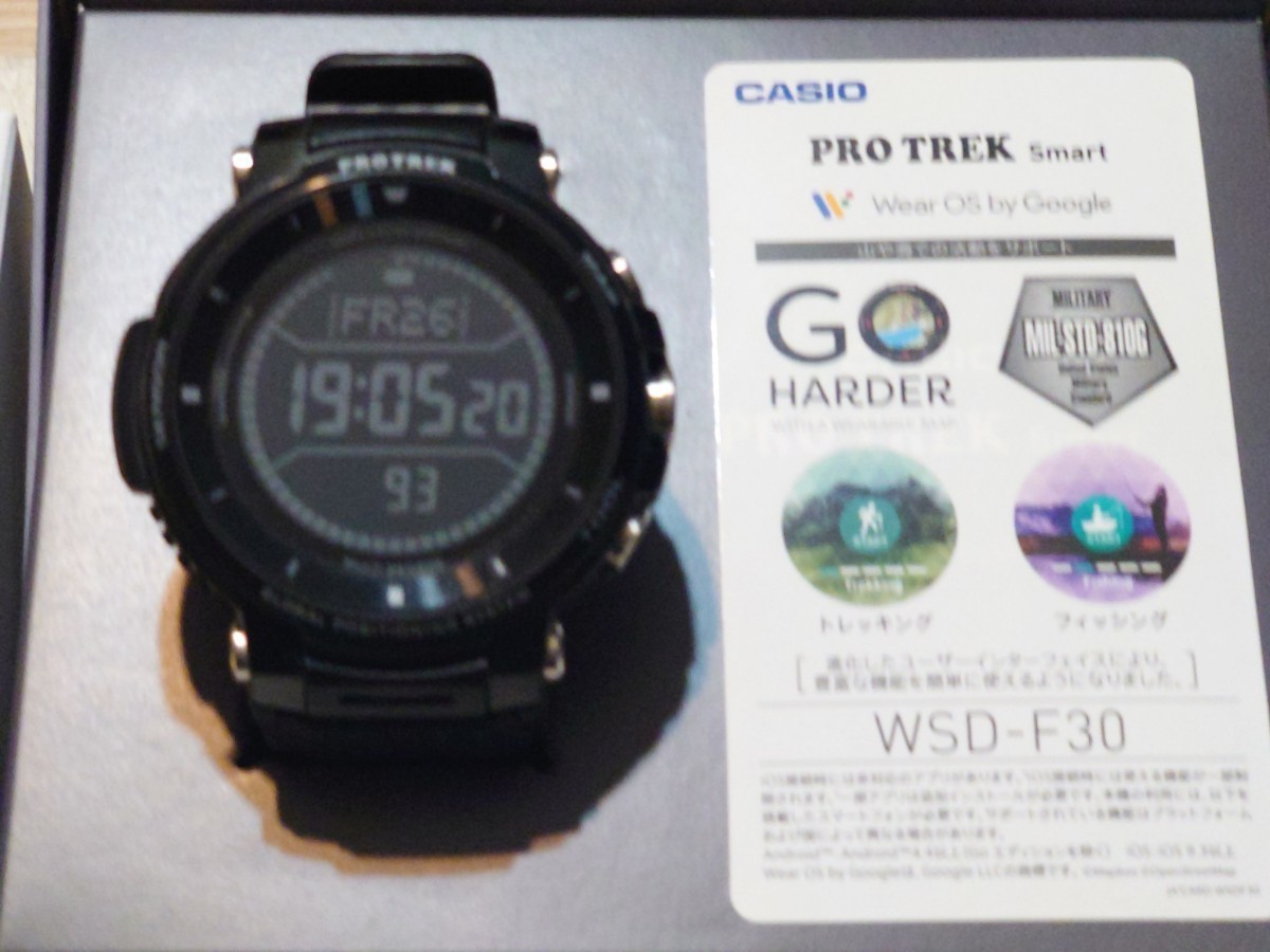 Yahoo!オークション - CASIO カシオ PRO TREK プロトレック WSD-F30 黒