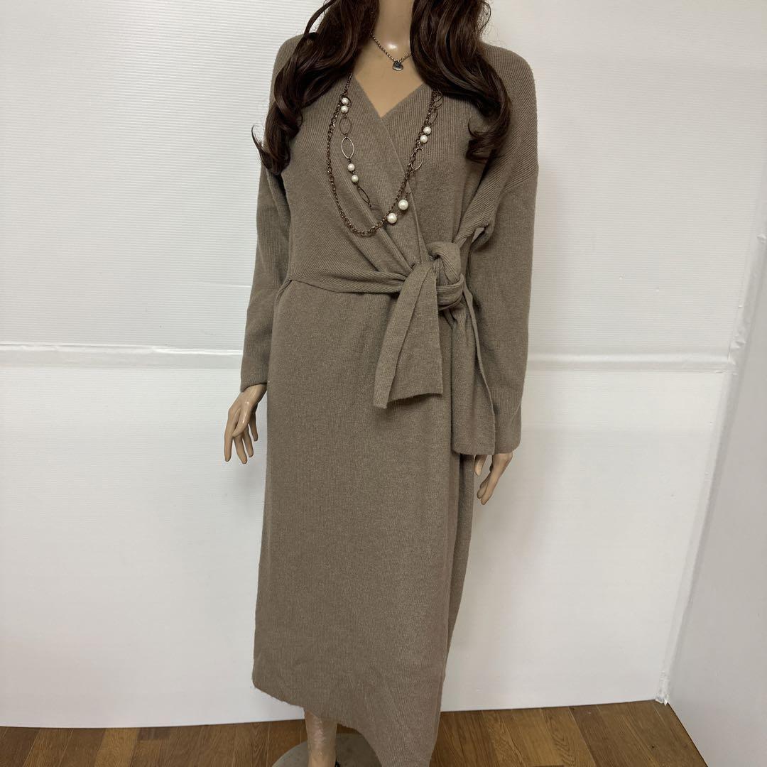 Yahoo!オークション - a7066 GUジーユー 大人気 デザインロング ニット...