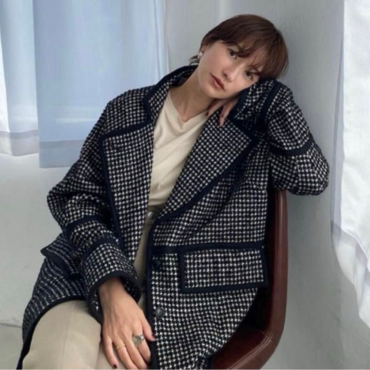 CLANE MIX HOUNDSTOOTH LINE JACKET|Yahoo!フリマ(旧PayPay CLANE MIX HOUNDSTOOTH LINE JACKET|Yahoo!フリマ(旧PayPay