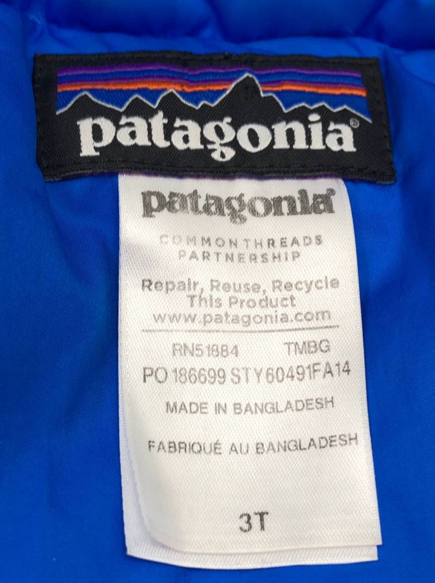 Yahoo!オークション - patagonia ダウンジャケット キッズ 3T 95cm 相...